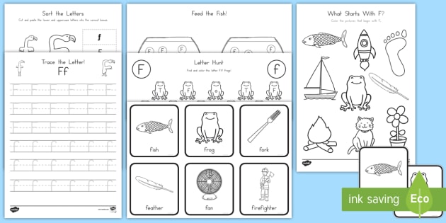 Letter F Activity Pack - Alphabet Packets, EYFS, KS1, Letter F ...