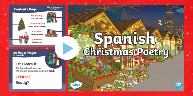 Spanish Christmas Poetry PowerPoint
