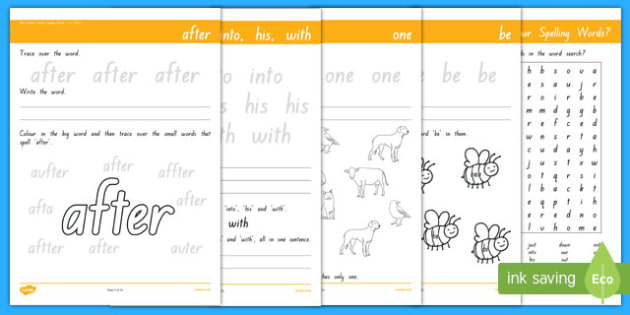 New Zealand Essential Spelling List Three Worksheet / Worksheet Pack,