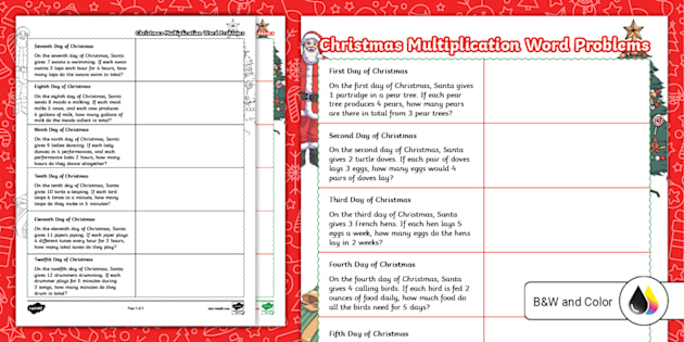 Christmas Multiplication Activities | twinkl.com