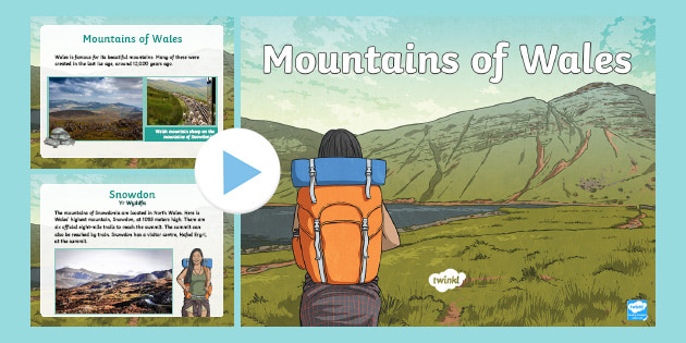 Beautifully Illustrated Mountains of Wales Powerpoint
