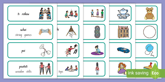 New Zealand Toys from the Past Word Cards (Teacher-Made)