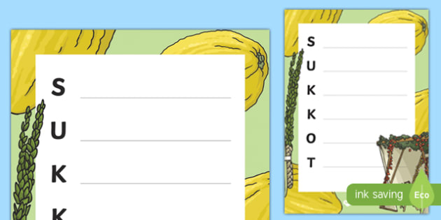 Sukkot Acrostic Poem