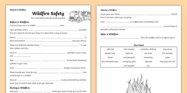 Fire Safety Worksheets For Middle School Preschool: Fire Safety Mrs.