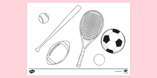FREE! - Printable Sports Colouring Page | Colouring Sheets