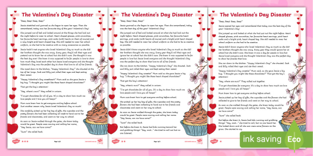 The Valentine's Day Disaster | Differentiated Reading Comprehension
