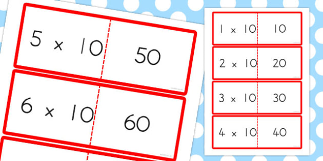 10 Times Table Cards - australia, times table, times tables