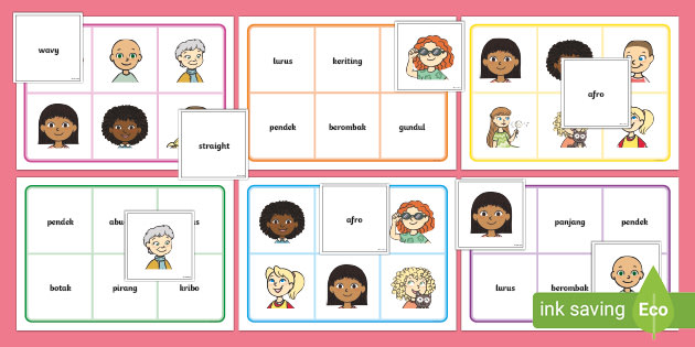 Kita Semua Berbeda: Hair Matching Cards Board Game Indonesian