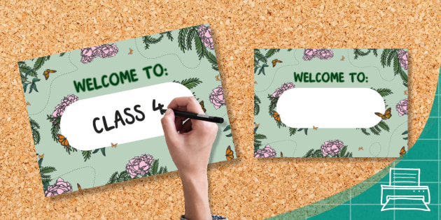 * NEW * Welcome Classroom Sign | Floral (teacher made)