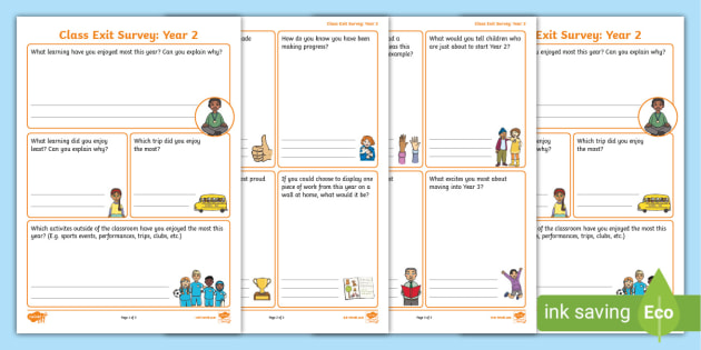 Pupil Voice Year 2 Class Exit Survey - transition