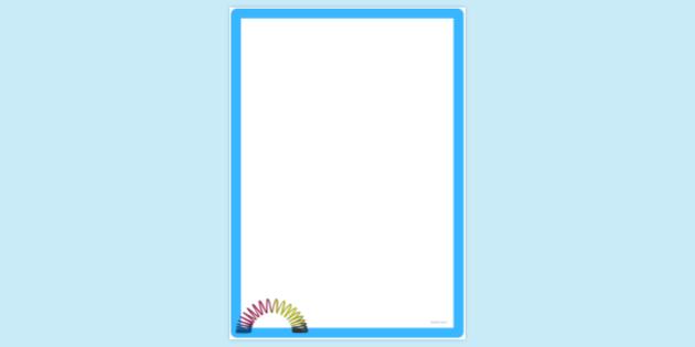 FREE! - Simple Elastic Slinky Page Border | Page Borders | Twinkl