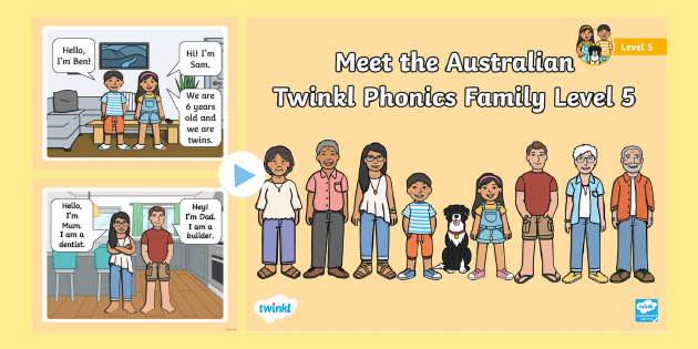 Meet the Twinkl Phonics Family: Level 5 PowerPoint