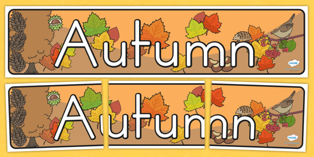 Seasons Banners Autumn - seasons, autumn, weather, banner