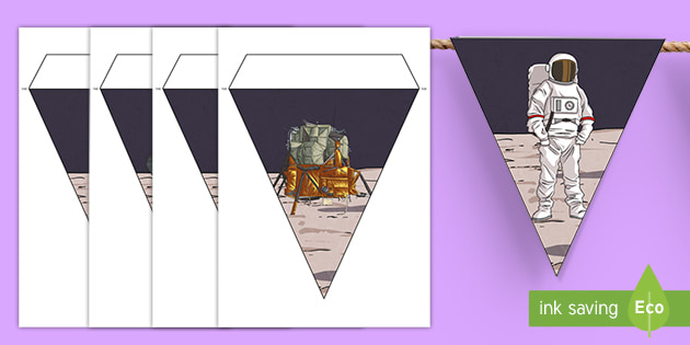 Moon Landing Display Bunting