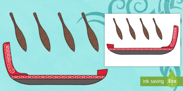 Large Māori Waka Cut-Outs - NZ Resource
