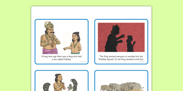 Hinduism Story of Holika and Prahlad Cards