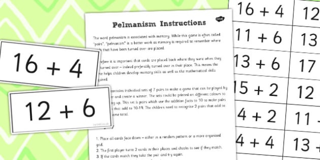 Pelmanism Memory Games | twinkl.co.uk
