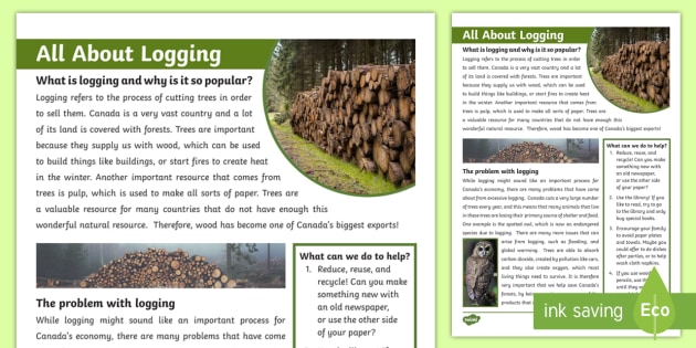 All About Logging Fact File