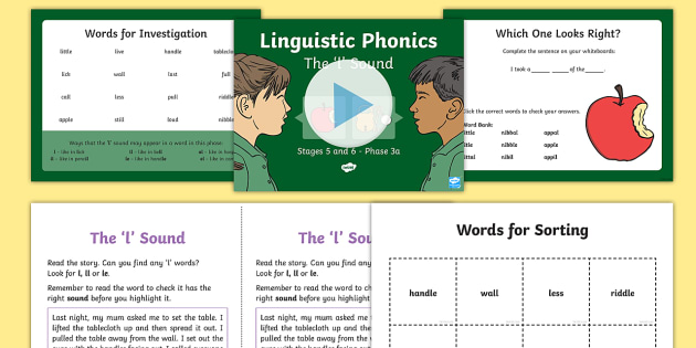 Northern Ireland Linguistic Phonics Stage 5 and 6 Phase 3a, 'l' Sound