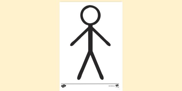 FREE! - Stick Figure | Colouring Sheets (teacher made)