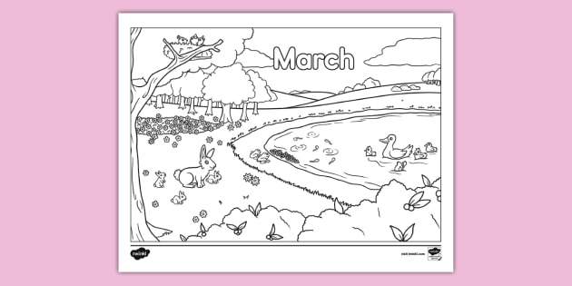 coloring pages of march