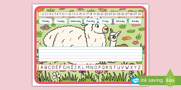 Grade 1 Llama Desk Mat | Foundation Phase | South Africa