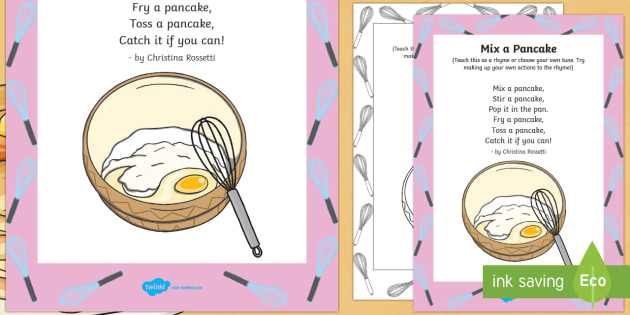 Mix a Pancake Rhyme | Pancake Day | Parents (Teacher-Made)
