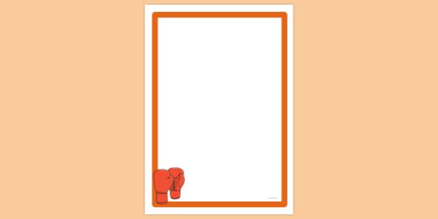 FREE! - Boxing Page Border (teacher made)