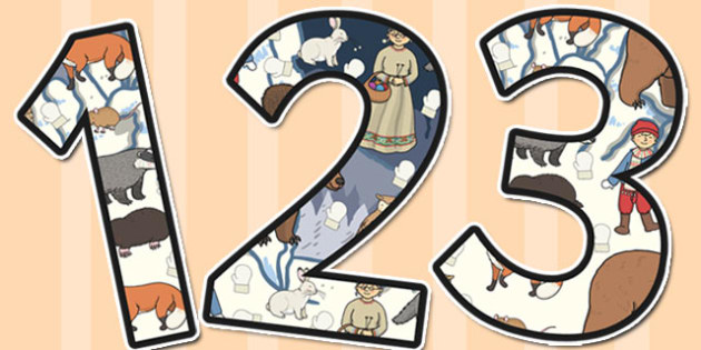 The Mitten Themed Display Numbers (teacher made)