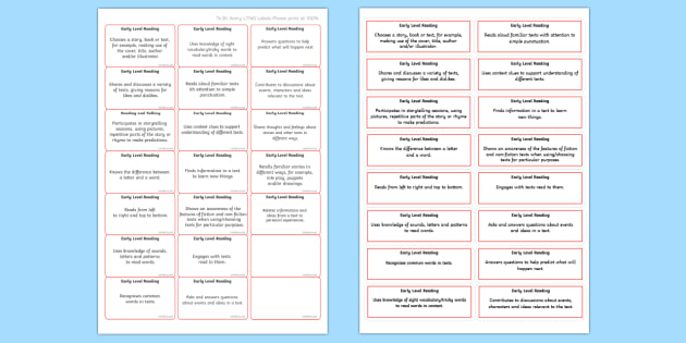 *NEW* CfE Early Level Reading Benchmark Assessment Stickers-Scottish