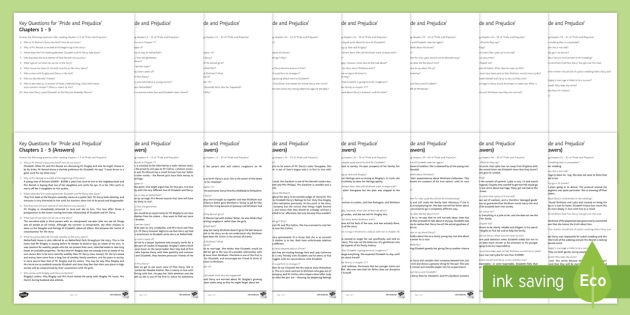 GCSE Pride and Prejudice Activity Pack Reading Comprehension - All ...