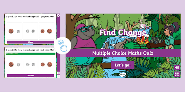 Find Change KS1 Multiple Choice Maths Quiz - Twinkl