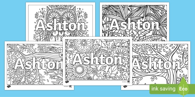 FREE! - Ashton Mindfulness Name Colouring Activity