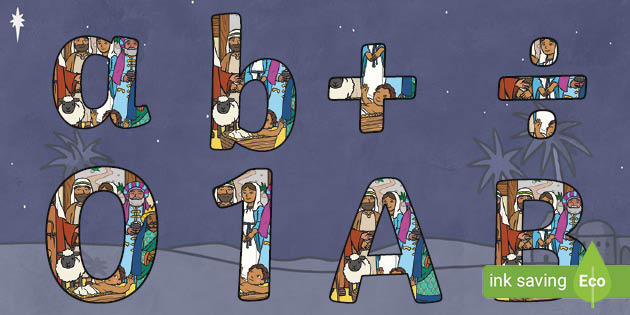 Christmas Nativity Display Lettering