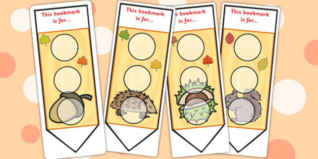 Autumn Sticker Reward Bookmarks 30mm (teacher made)