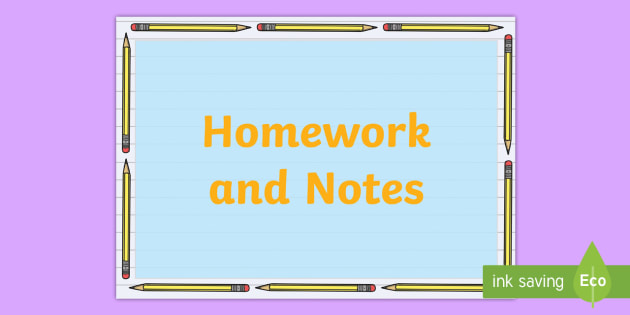 * NEW * Homework and Notes Pencil Display Poster - Pencil Page