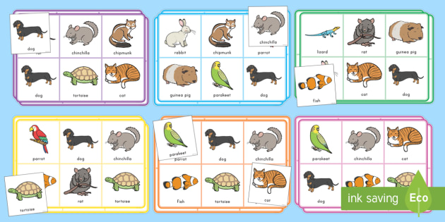 Pets Matching Cards (teacher made)