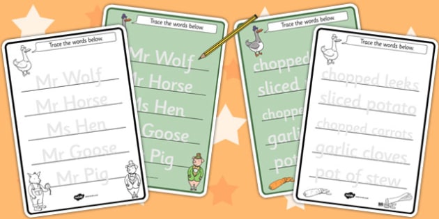 FREE! - Trace the Words Worksheets to Support Teaching on What's The ...