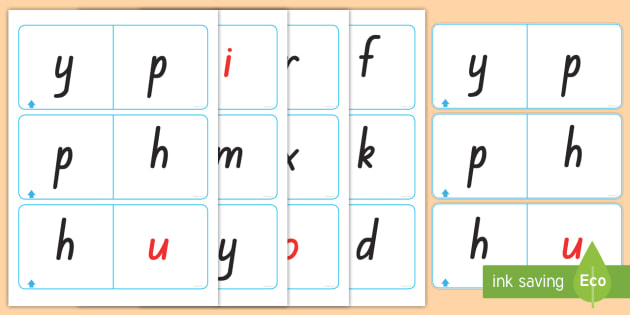 Alphabet Lower Case Dominoes (teacher made)