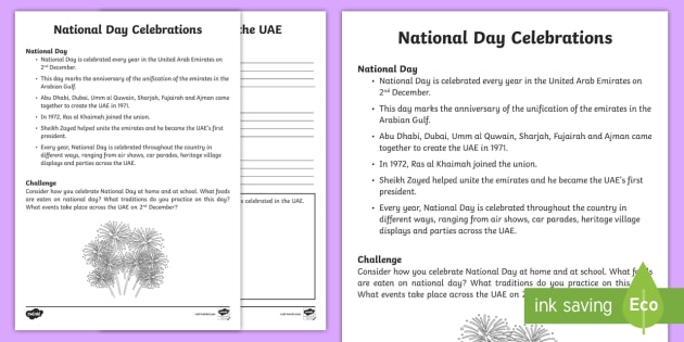National Day Celebrations Worksheet / Worksheet