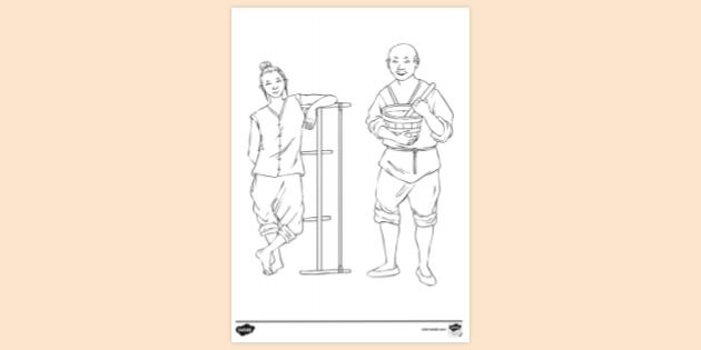 FREE! - Shang Craftsmen Colouring | Colouring Sheet