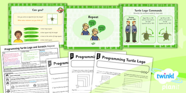 Computing: Programming Turtle Logo and Scratch Repeat Year 2 Lesson Pack 2