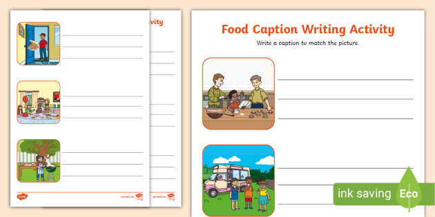 Food Caption Writing Activity (teacher made)