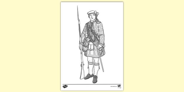 FREE! - Jacobite Soldier Colouring | Colouring Sheets