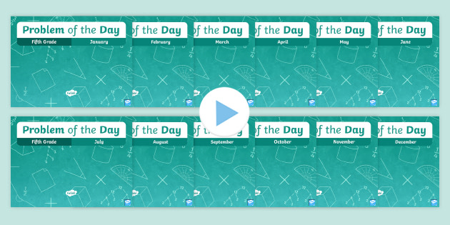 Fifth Grade Math Review | 12-Months of PowerPoint Pack