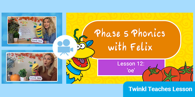 FREE! - Phase 5 Phonics Lesson 12 'oe' Video (teacher made)