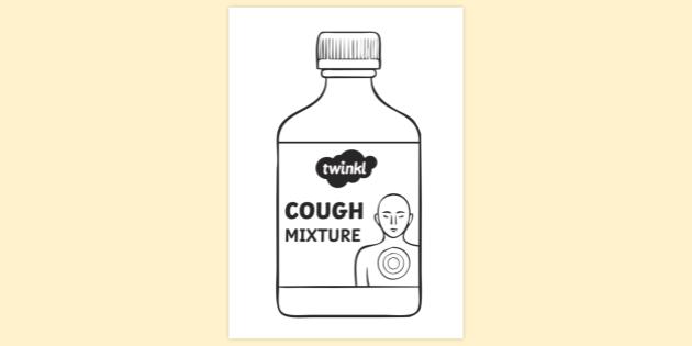 FREE! - Cough Medicine Colouring Sheet | Colouring Sheets