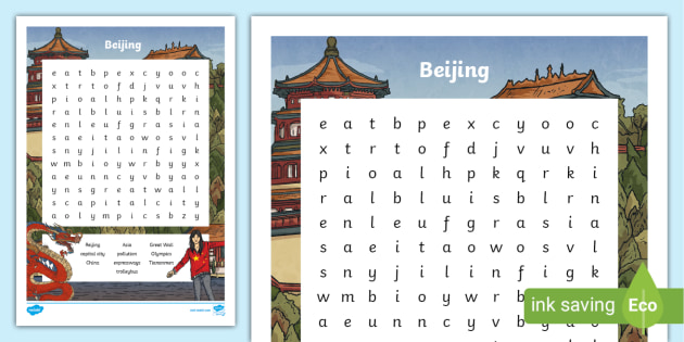Beijing Word Search (teacher made)