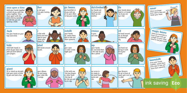 Jack and the Beanstalk Story Actions Flashcards