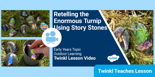 FREE! - Early Years The Enormous Turnip Story Stones Video Lesson